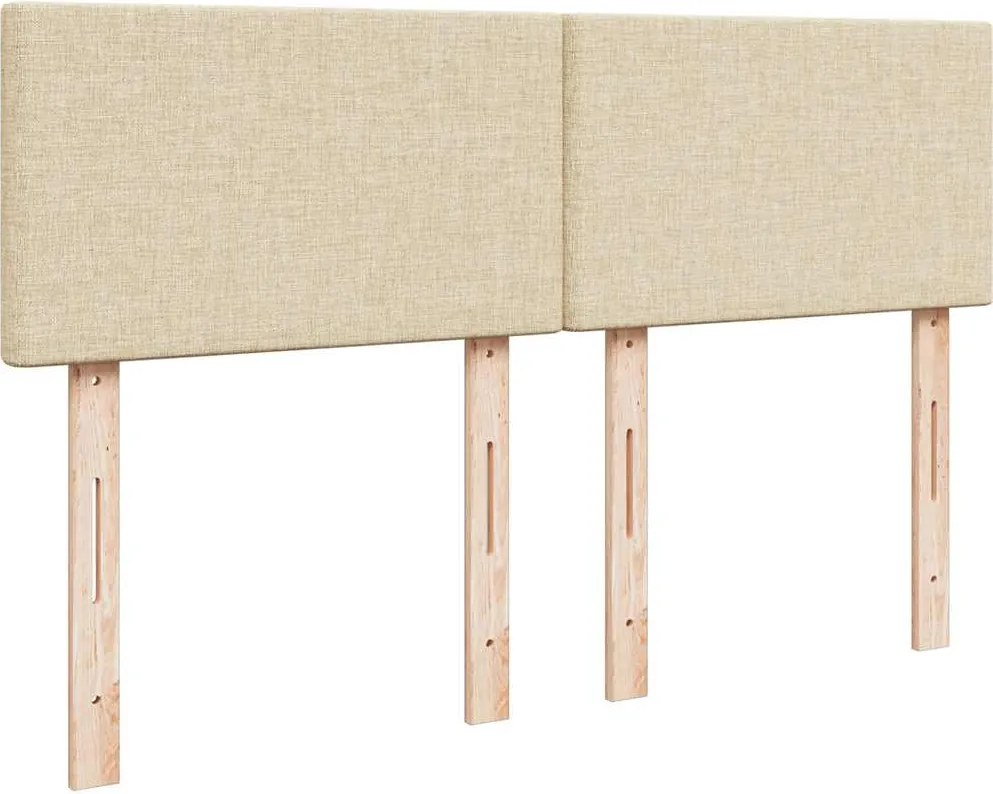 Box spring postel s matrací krémová 140x200 cm textil 3287477