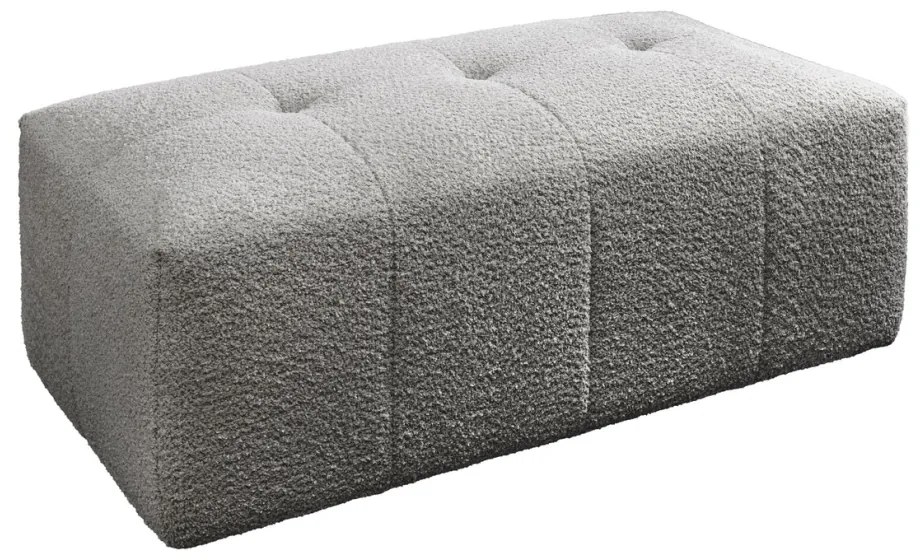 Massive home | Taburet ROYAL 120cm, bouclé, šedá