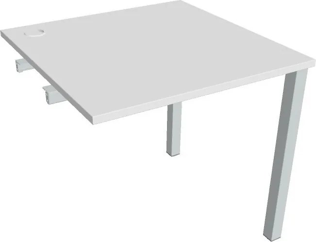 Hobis Kancelářský stůl řetězící Hobis US 800R, deskaakát, bílá RAL 9016