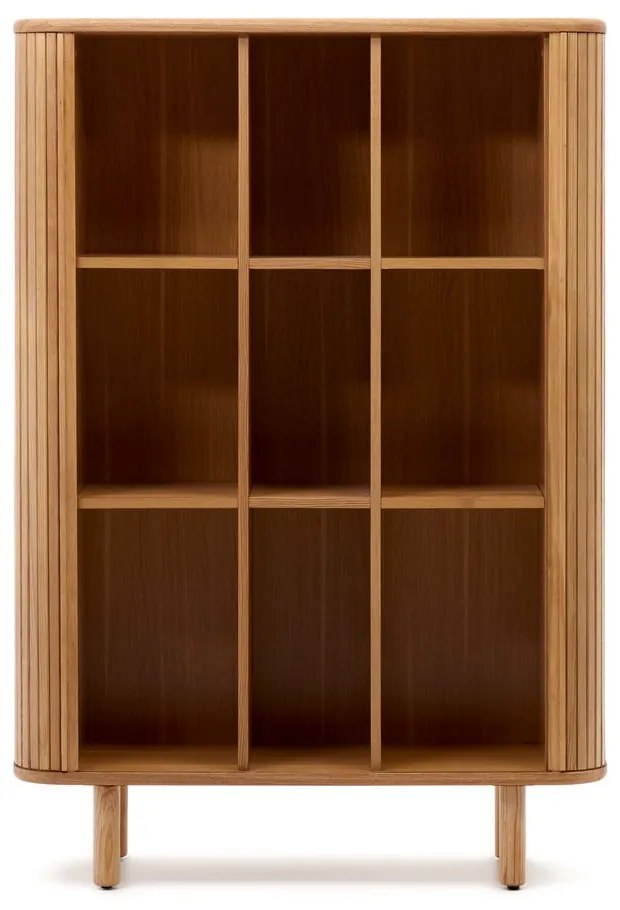 Skříň v dekoru jasanu s posuvnými dveřmi v přírodní barvě 110x160x40 cm Mailen – Kave Home