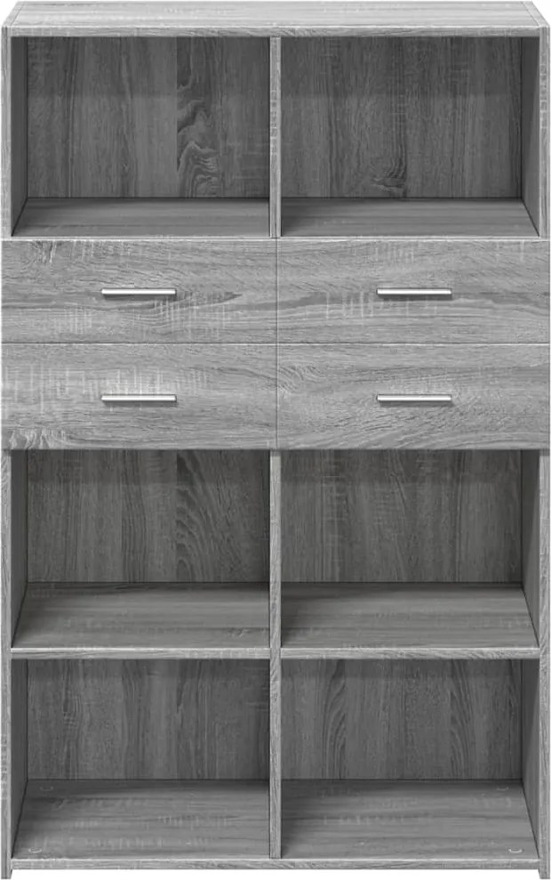 Skříň highboard šedá sonoma 80 x 42,5 x 124 cm kompozitní dřevo 3281390