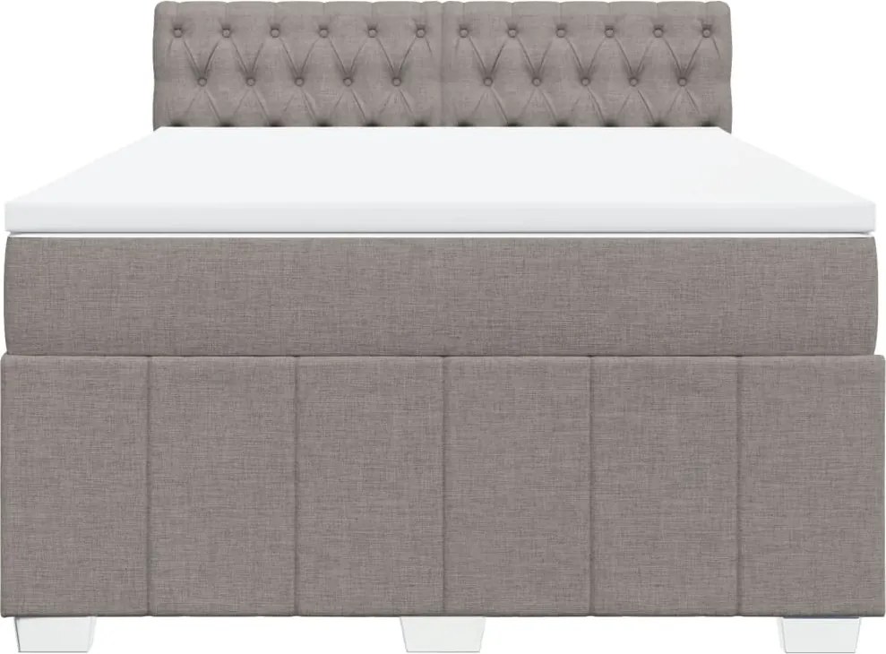 Box spring postel s matrací taupe 140x200 cm textil 3287102