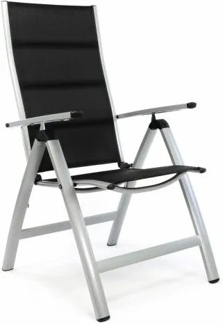 Moderní kovová zahradní židle s područkami, nastavitelná