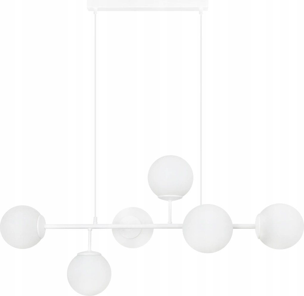 Závěsné Stropní Svítidlo Bílý Lustr Loft Skleněné Koule Do Obývacího Pokoje Jídelny