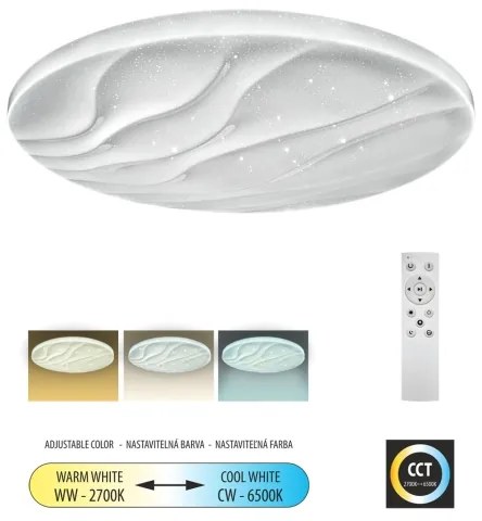 LED Stmívatelné stropní svítidlo LIKA LED/60W/230V 2700-6500K + dálkové ovládání