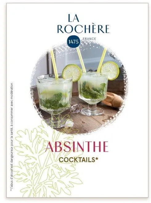 Sada sklenice a nerezové lžičky 300 ml Absinthe – La Rochére