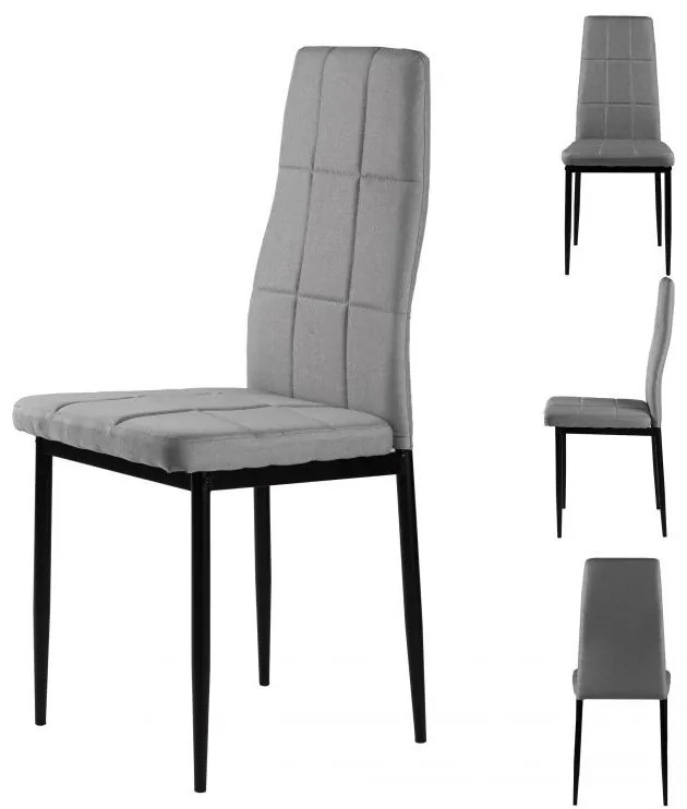 Jídelní židle set 4 ks Ida světle šedá