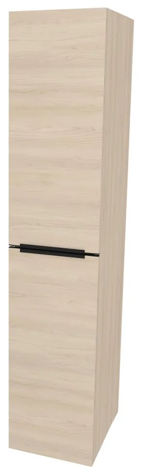 Mereo Mereo, Mailo, koupelnová skříňka vysoká 170 cm, černé madlo, Multidecor, CN594LPBJHS2