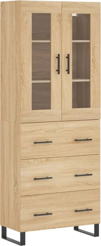 Skříň highboard dub sonoma 69,5 x 34 x 180 cm kompozitní dřevo 3198428