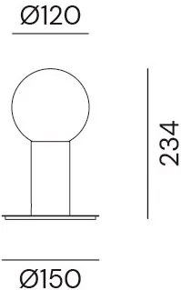 Il Fanale Molecola, stolní mosazná lampa, 1x5W LED G9, výška 23,4cm