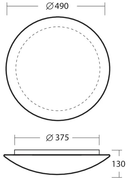 Osmont 40095 Aura 5, stropní/nástěnné svítidlo, 3x10W E27, opálové sklo, prům. 49cm