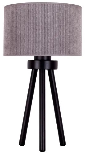Duolla - Stolní lampa LYON 1xE27/15W/230V pr. 30 cm šedá