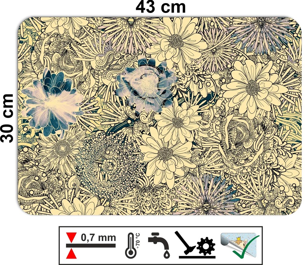 PokojovaDekorace.cz, Prostírání - 764 Kytky, 43x30cm