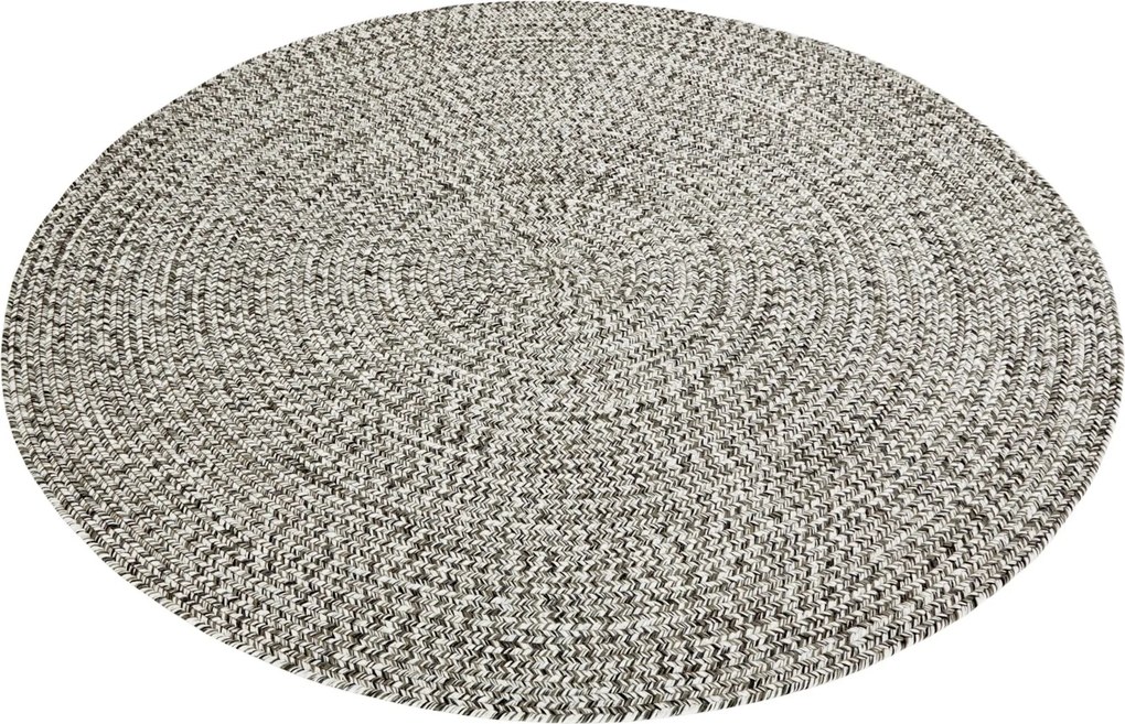 Kusový koberec Braided 105552 Melange kruh – na von aj na doma, 200x200 (priemer) kruh, béžová, chodba / predsieň, Hanse Home