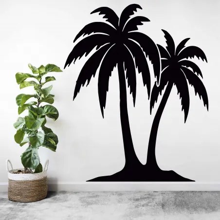 Vyřezávaný obraz na stěnu palmy - TROPICAL | SENTOP PR0428 plywood