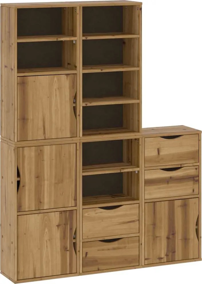 Boční skříňky 5 ks "ODDA" 40x24x79 cm Borovicový masiv 3365358