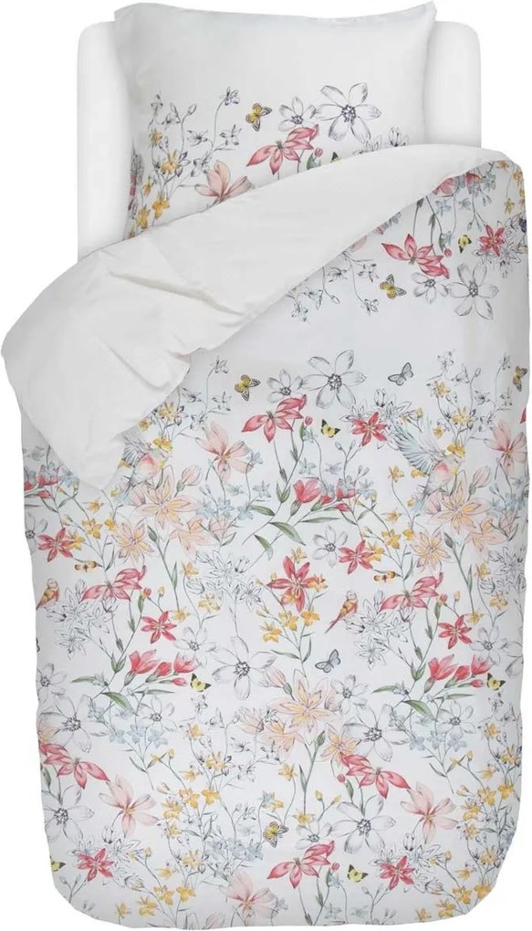 Bavlněné povlečení na postel, saténové povlečení,  obrázkové povlečení, povlečení na jednolůžko, květiny, květinový design, Esprit, 140 x 200 cm, 140…