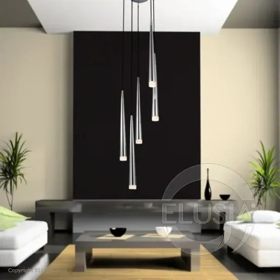 Minimalistické svítidlo Stylo 5 chrom