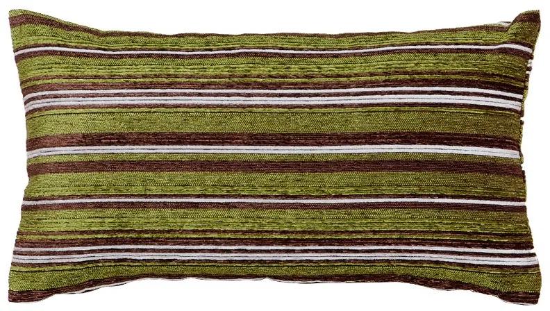 SCANquilt povlak SOFA proužky zelenohnědá 30 x 50 cm