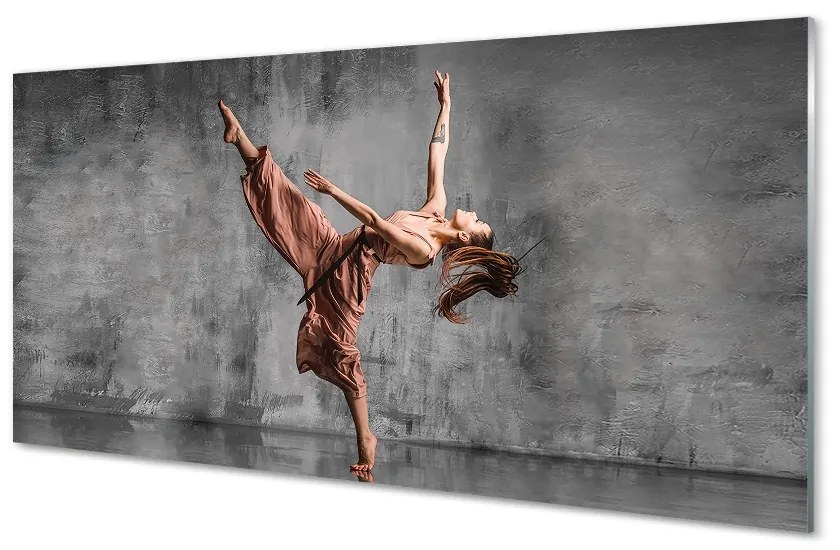 Obraz na skle Žena dlouhé vlasy tanec 125x50 cm