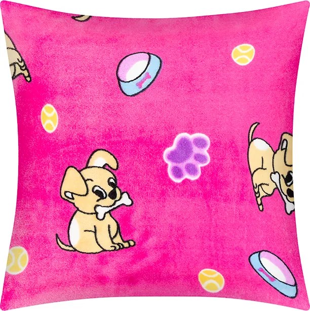 Bellatex Polštářek ELLÍK - dětský motiv Růžová,Béžová 35x40 cm
