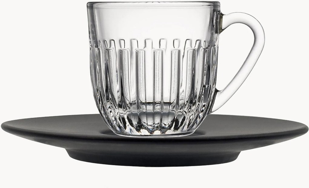 Sada porcelánových šálků na espresso's podšálky Ouessant, 2 díly