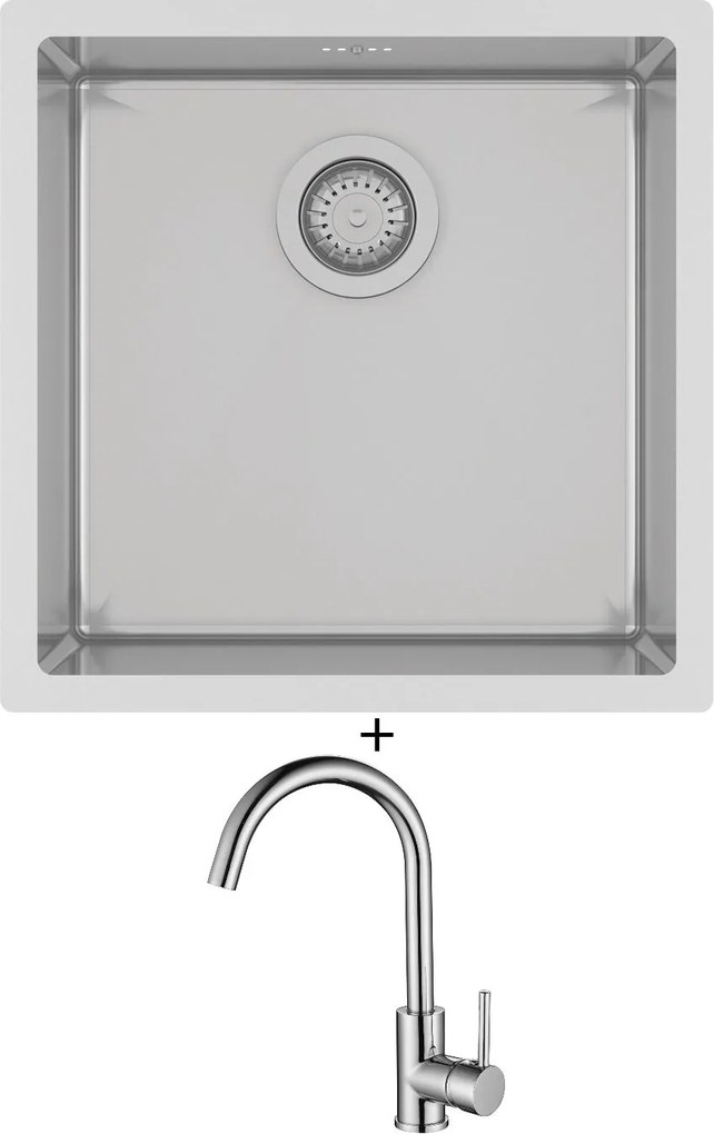 SET Aquastone ELEGANT 120-40 nerez kartáčovaný + Aquastone AQ 5561 chrom
