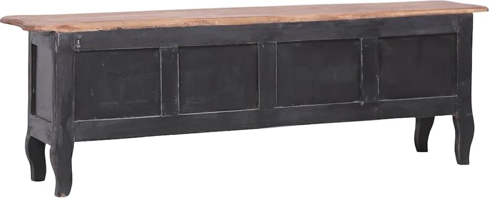 TV stolek 120 x 30 x 40 cm černý masivní mahagonové dřevo 283901