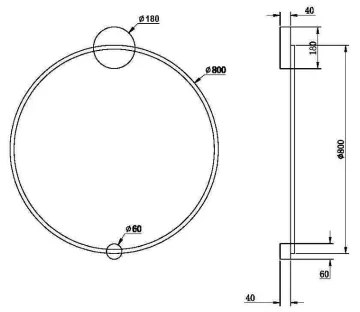 Maytoni MOD005WL-L46BSK1 - LED Nástěnné svítidlo HALO LED/47W/230V