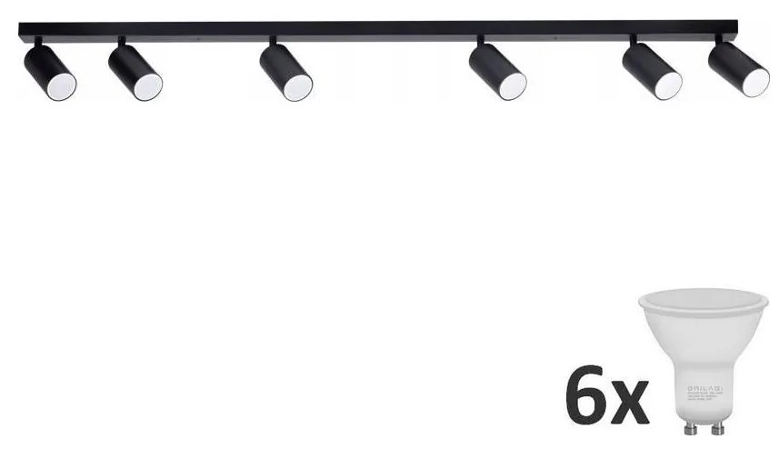 LED Bodové svítidlo ANGIE 6xGU10/6W/230V černá