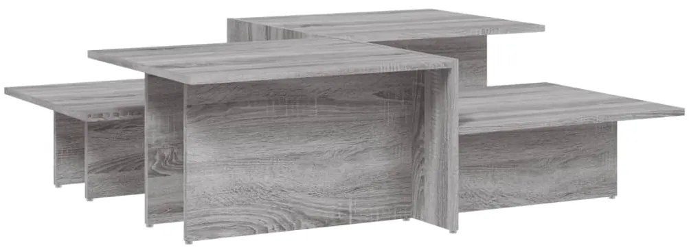 Konferenční stolky 2 ks šedé sonoma kompozitní dřevo - Default Title