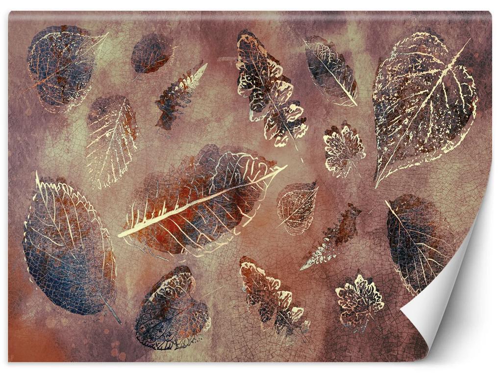 Gario Fototapeta Listy v retro stylu Materiál: Vliesová, Rozměry: 200 x 140 cm
