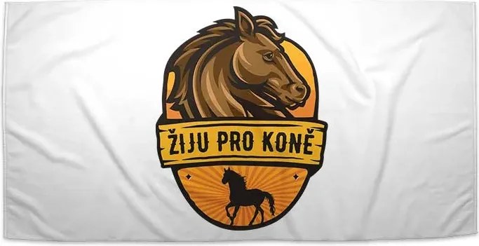 Sablio Ručník Žiju pro koně - 50x100 cm