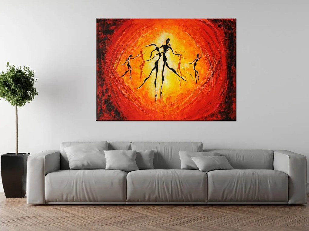 Gario Ručně malovaný obraz Nádherný tanec Rozměry: 120 x 80 cm