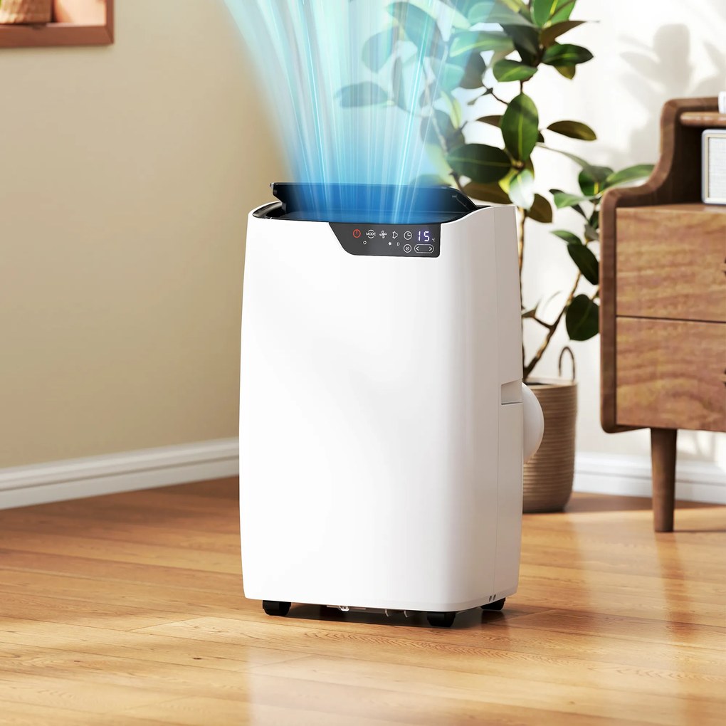 Přenosná klimatizace 12000 BTU, klimatizace s chlazením, odvlhčováním, ventilátorem, režimem spánku, hlasovým ovládáním WiFi