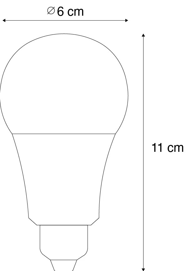 Sada 5 ks Stmívatelné LED žárovky E27 A60 Opal 9W 806lm 2700-6500K