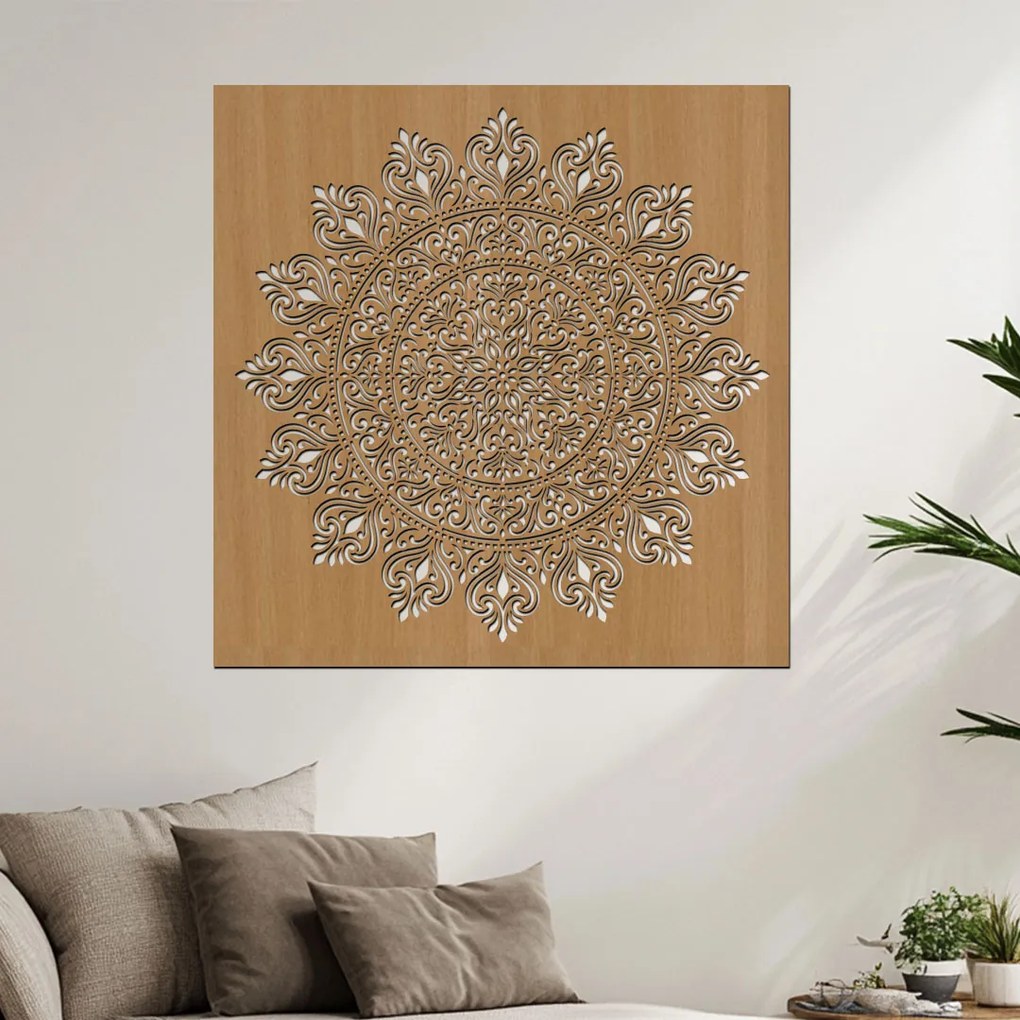 dřevo života Dřevěná mandala Propojení Zvolte rozměr (cm): 40x40, Zvolte barvu dekoru: Javor