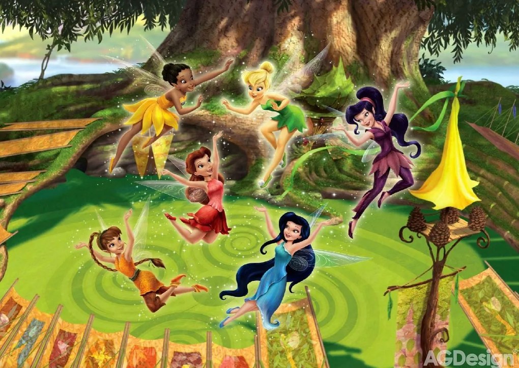 Plakát dětský premium collection vliesový FTDNM 5203 Disney víly v zahradě 160 x 110 cm - 1 dílný
