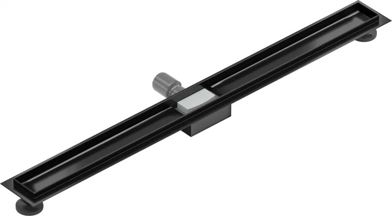 Mexen Flat nerezový sprchový žlab 90 cm - tělo žlabu bez krytu, černá, 1715090