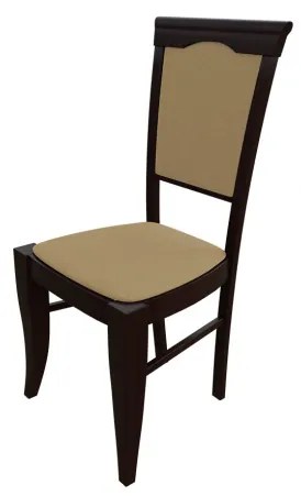 Čalouněná jídelní židle MOVILE 1 - ořech / béžová