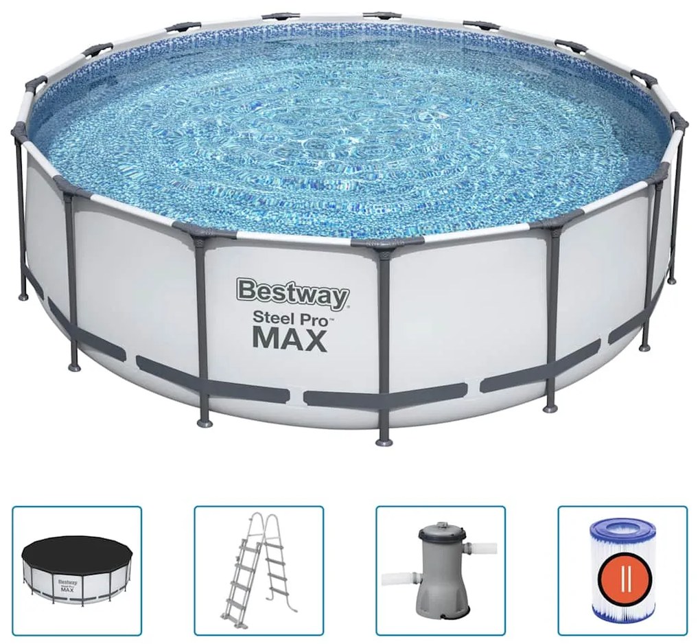 Bestway Bazénový set Steel Pro MAX kruhový 457 x 122 cm