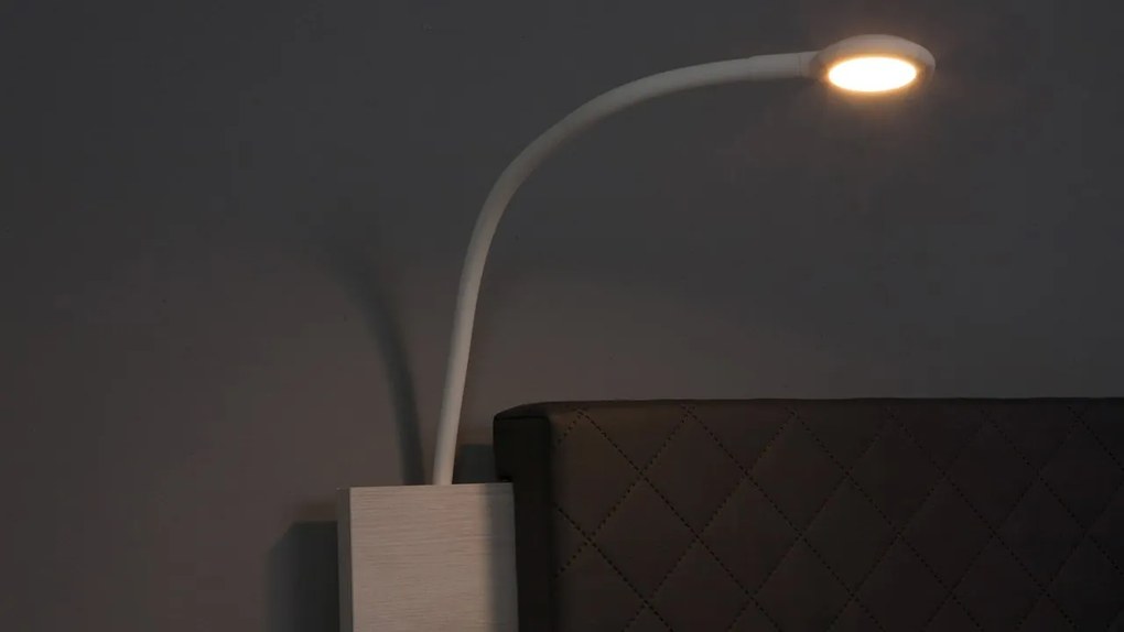 Noční lampa bílá do postele DV12 Denvi