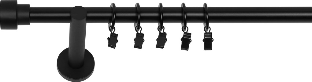 Dekodum Jednořadá Garnýž Slick 19 mm černá matná 200 cm