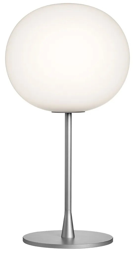 Flos Glo-Ball T1, stolní lampa z triplexového skla se stmívačem, stříbrná, 1x150W E27, výška 60cm