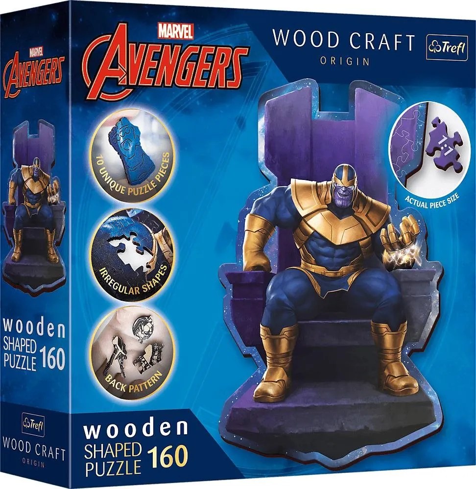 Dřevěné puzzle trefl wood craft origin puzzle thanos na trůnu 160 dílků