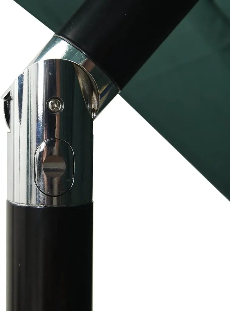 vidaXL Marketos 3stupňový zahradní slunečník s hliníkovou tyčí zelený 2,5x2,5 m