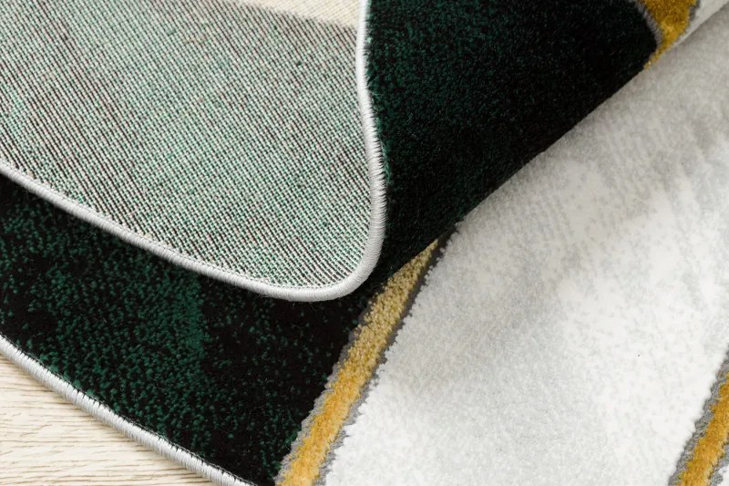 Dywany Łuszczów, Kusový koberec Emerald 1015 green and gold kruh, 120x120 (průměr) kruh, zelená, ložnice