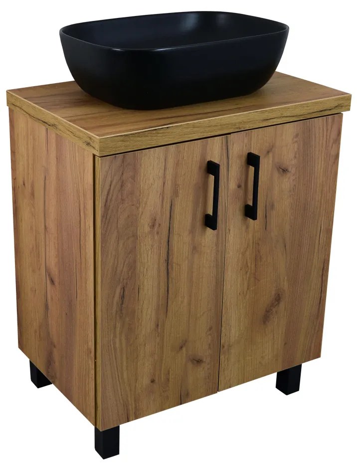 Comodo Koupelnová skříňka pod deskové umyvadlo ROSO GO 60-HD - zlatý dub/zlatý dub