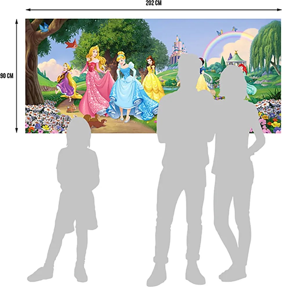 Dětská vliesová fototapeta na zed' Princezny v zahradě, Disney | 202 x 90 cm | DFTDNH 5378