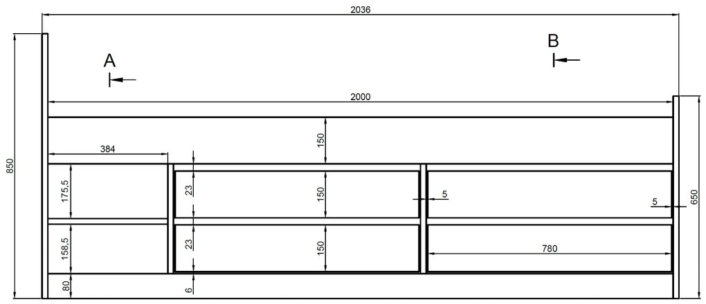 Dětská postel LEON se šuplíky - 200x90 cm - bílá